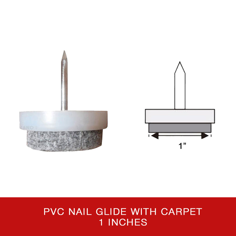PVC Nail Glide with Carpet (100pcs/pack) – Aichi Door Hardware